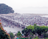 潮干狩り約3500人にぎわう 東日新聞